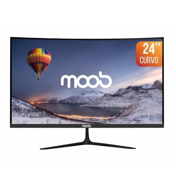 Monitor Moob LED 75Hz Full Hd 24" Tela Curva HDMI | MadeiraMadeira