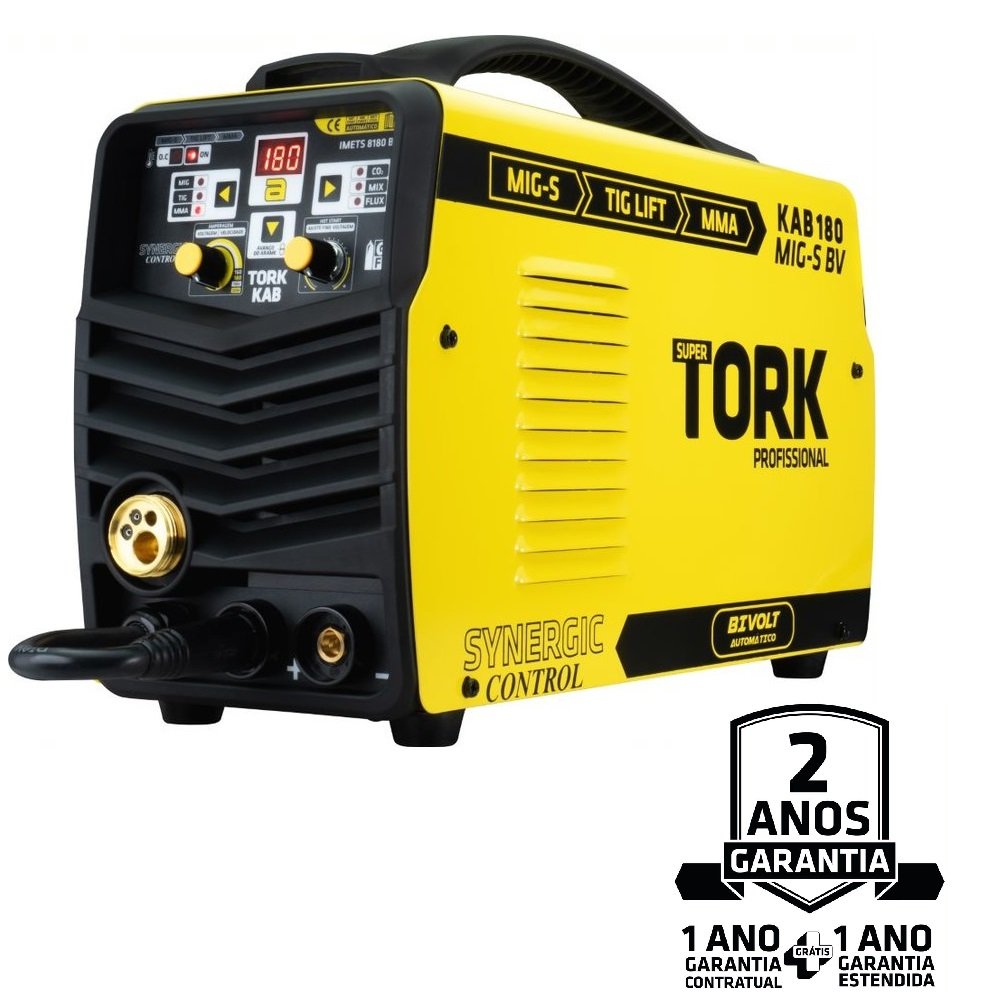 SOLDA INVERSORA 180A MIG MMA TIG LIFT SUPER TORK + 3KG ARAME ...