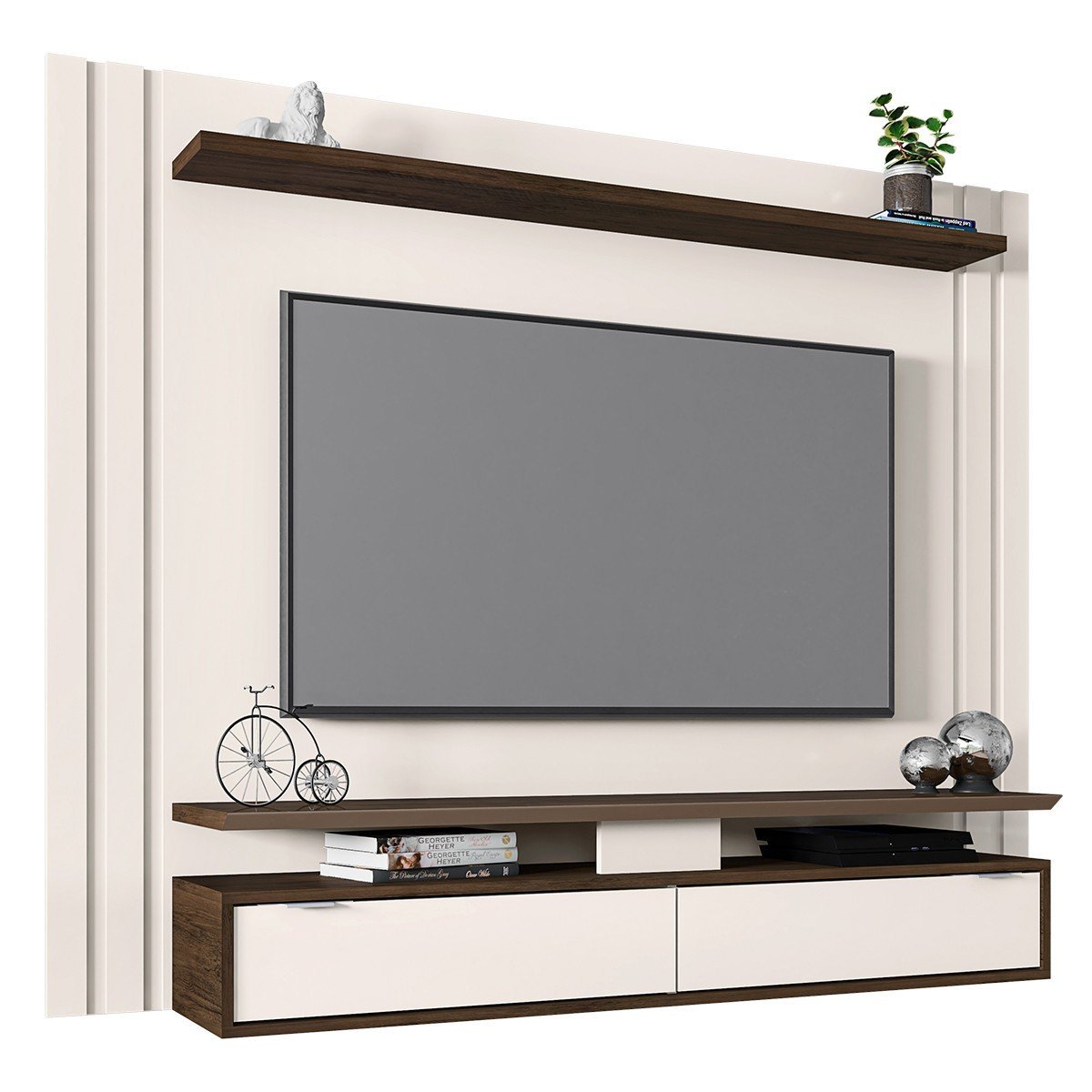 Painel Suspenso para TV até 55" Chicago L01 - Amarena Móveis PAINEL ...