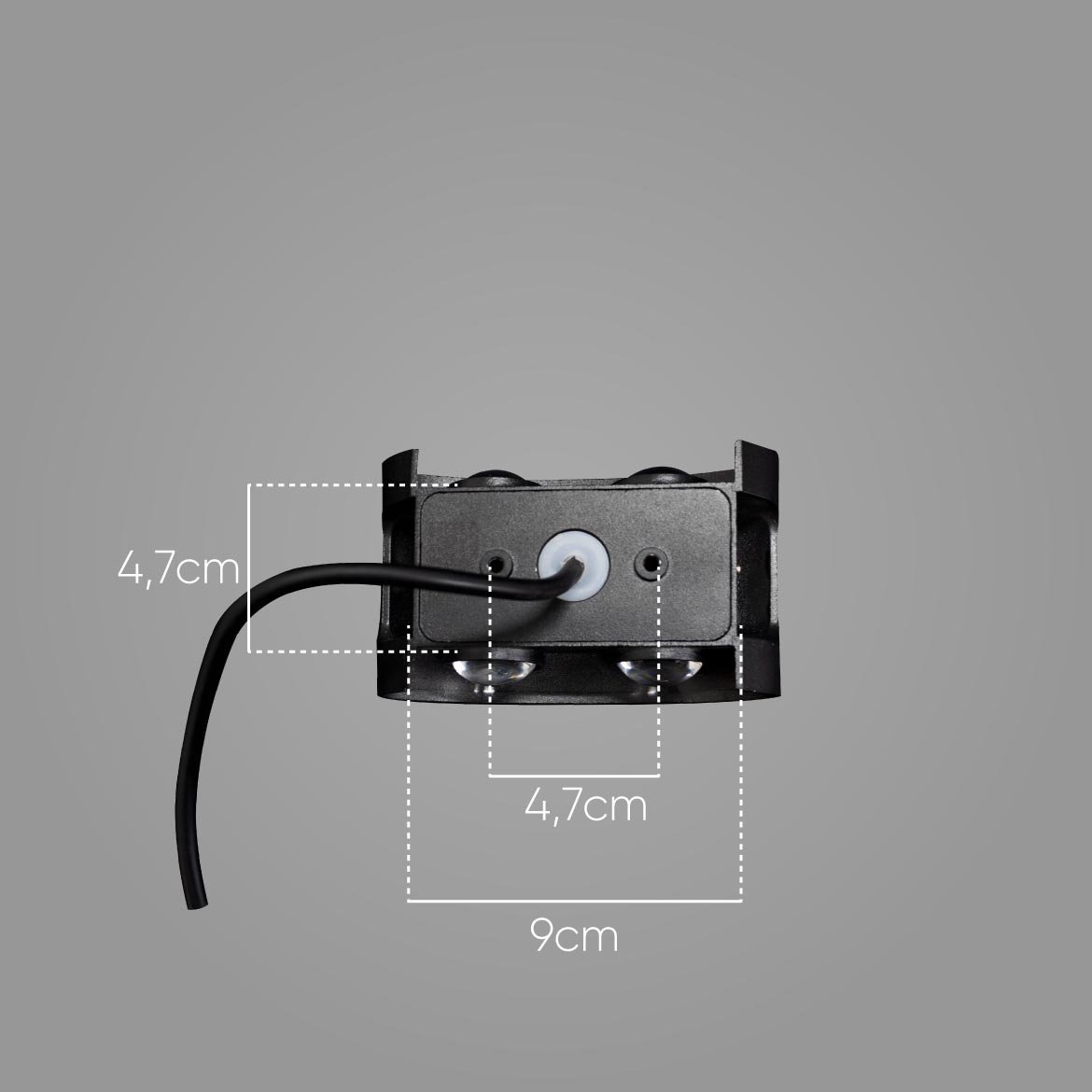 Arandela Clessidra Preto LED 4W 3000K IP65 Opus Efeito Luz ST2643 | MadeiraMadeira