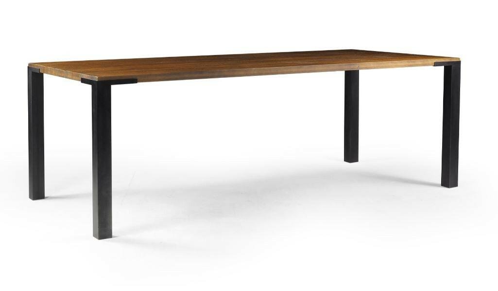 Mesa Madison 160 Base em Aço Carbono Renar Base Grafite + Rustic Brown ...