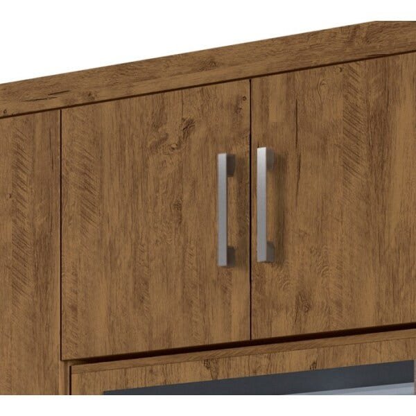 Guarda-Roupa com Painel Giratorio para Tv 32 Dubai Plus Castanho Wood ...