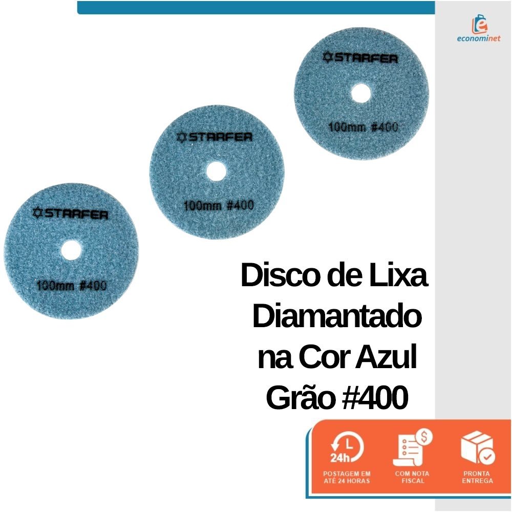 Kit 5 Disco de Lixa Diamantada Polir Mármore Granito Porcelanato ...