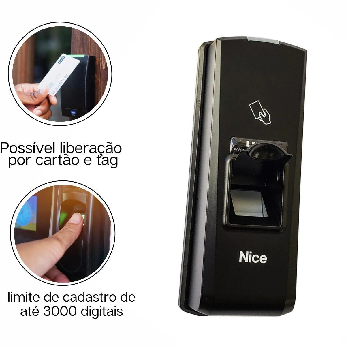 Controle de Acesso Biométrico Linear Hcs Ln5-n Nice Linear | MadeiraMadeira