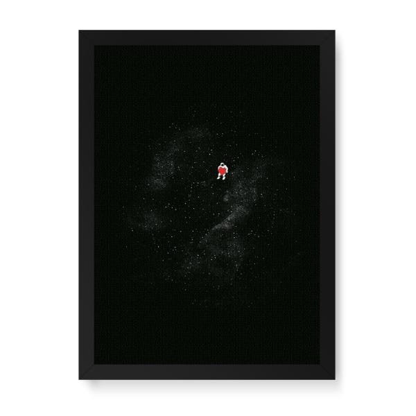 Quadro Decorativo Tela Canvas Astronauta Coração - 65x46cm (Moldura ...