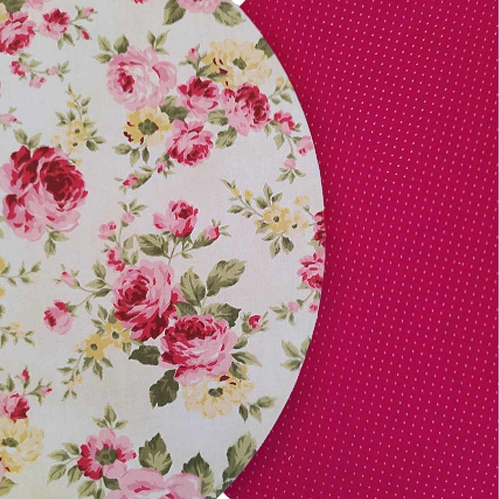 Kit com 8 Sousplat Dupla Face 35 cm - Cor Rosa e Rosa Escuro ...