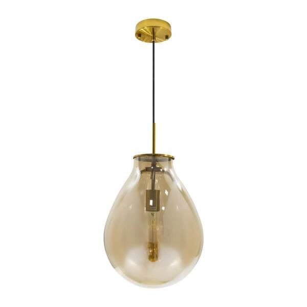 Pendente Caju Cúpula Vidro 30cm E27 Bella Iluminação St1882 ...
