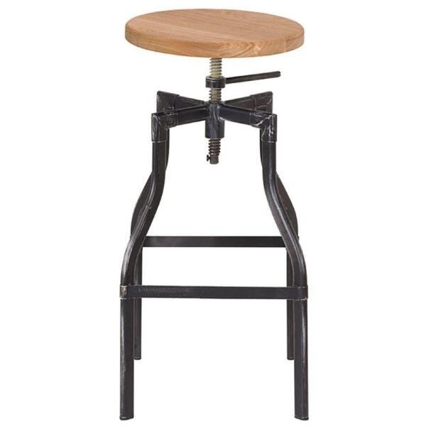 Banqueta Industrial Escócia Preta | MadeiraMadeira