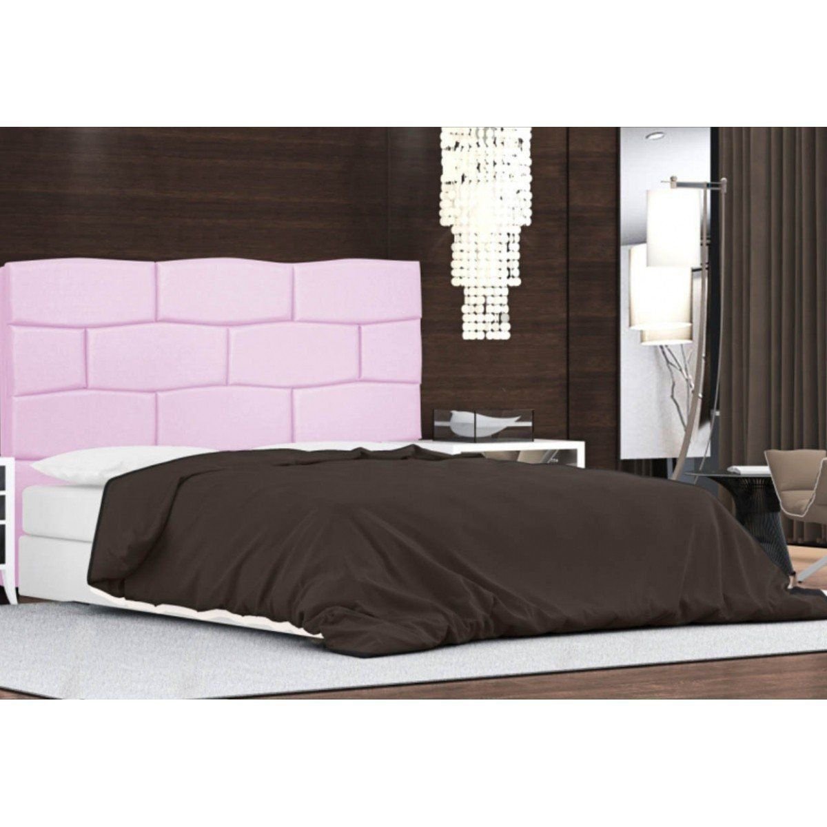 Cabeceira Cama Box Casal King Dunas 195cm - Perfan - Rosa Metalizado ...