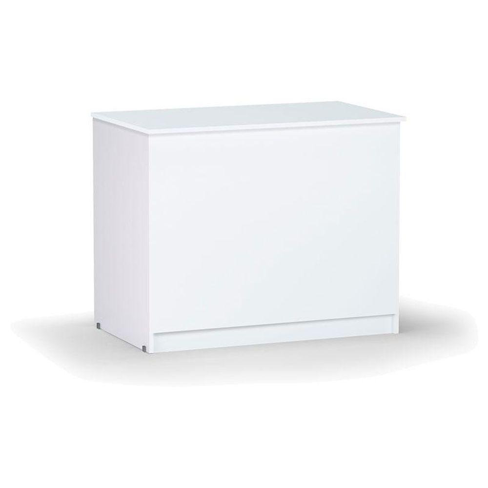 Baú Multiuso Amanda Branco Brilho - Ajl | MadeiraMadeira