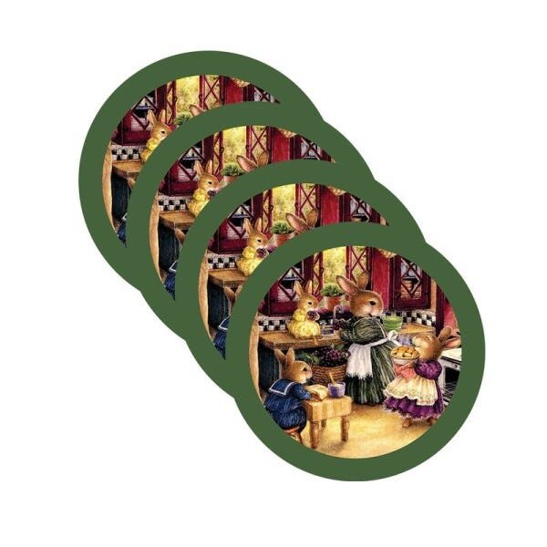 Kit Sousplat Páscoa - 4 Peças - com base | MadeiraMadeira