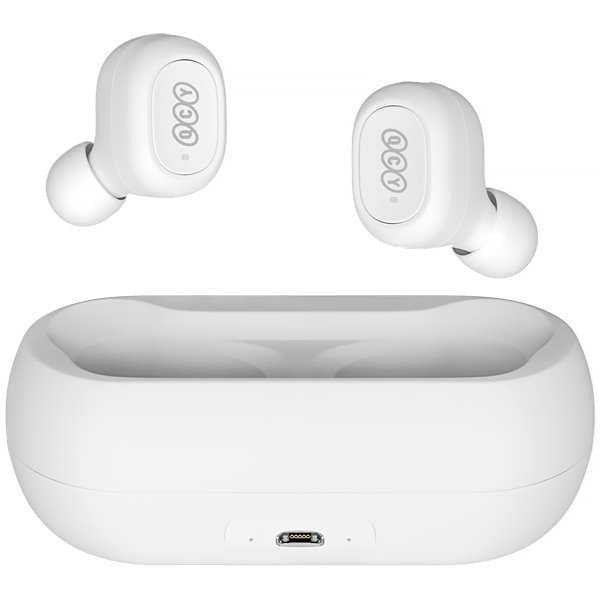 Fone de Ouvido Sem Fio QCY T1C QCY-T1C com Bluetooth e Microfone - Branco | MadeiraMadeira