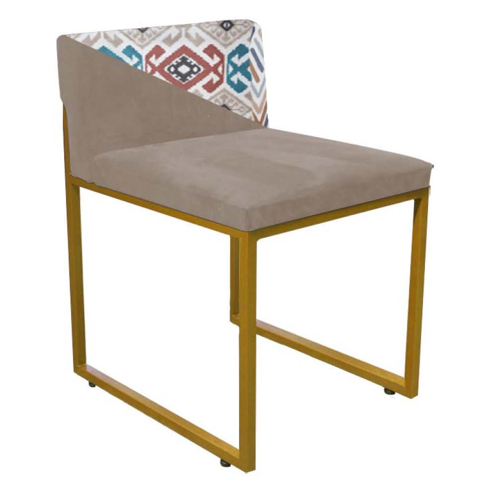 Kit 05 Cadeira Office Lee Duo Sala de Jantar Industrial Ferro Dourado ...