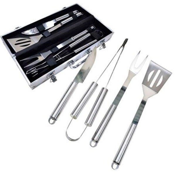 Kit Churrasco Com 4 Peças E Maleta Em Aço Inox - Casita | MadeiraMadeira