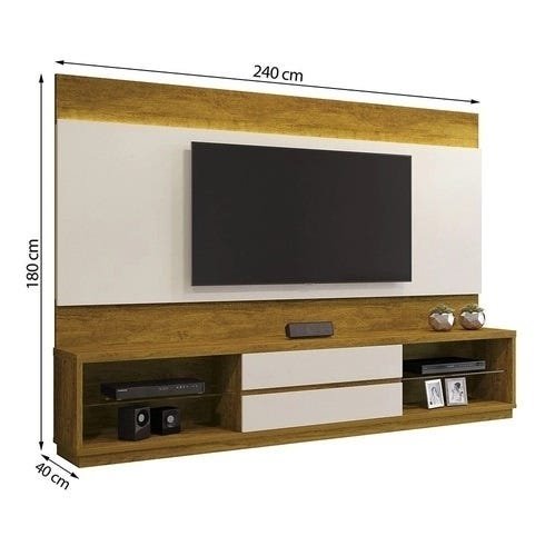 Home Istambul Painel para TV até 65 Polegadas Mavaular Mel Off White ...