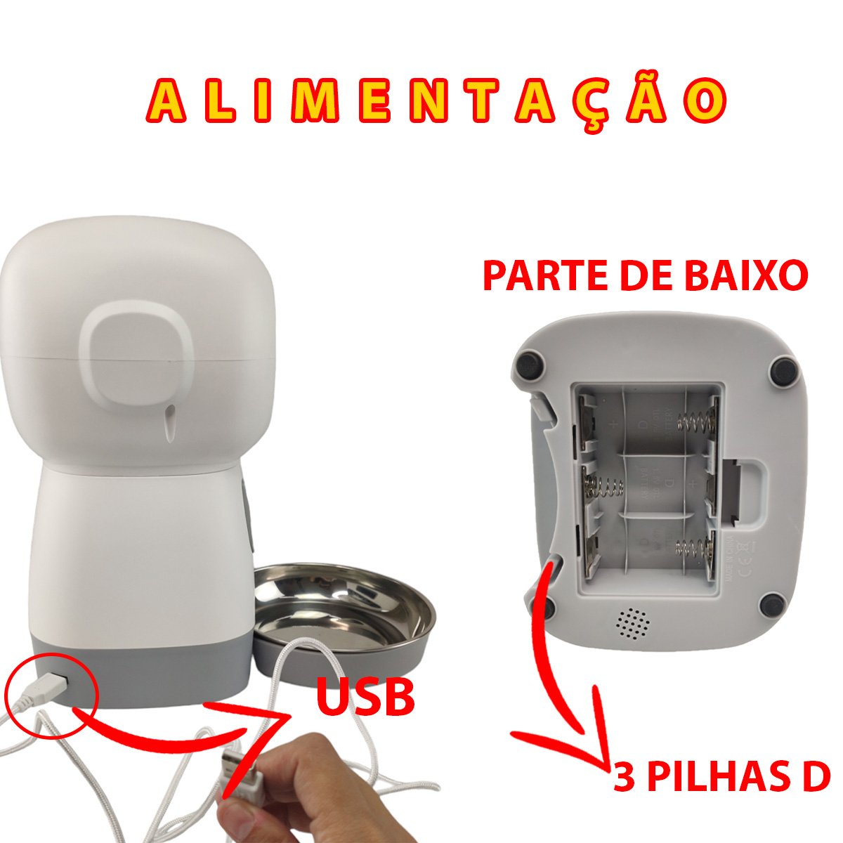 Comedouro Automatico Cachorro Gato Pet Programavel Raçao Dieta Petshop ...
