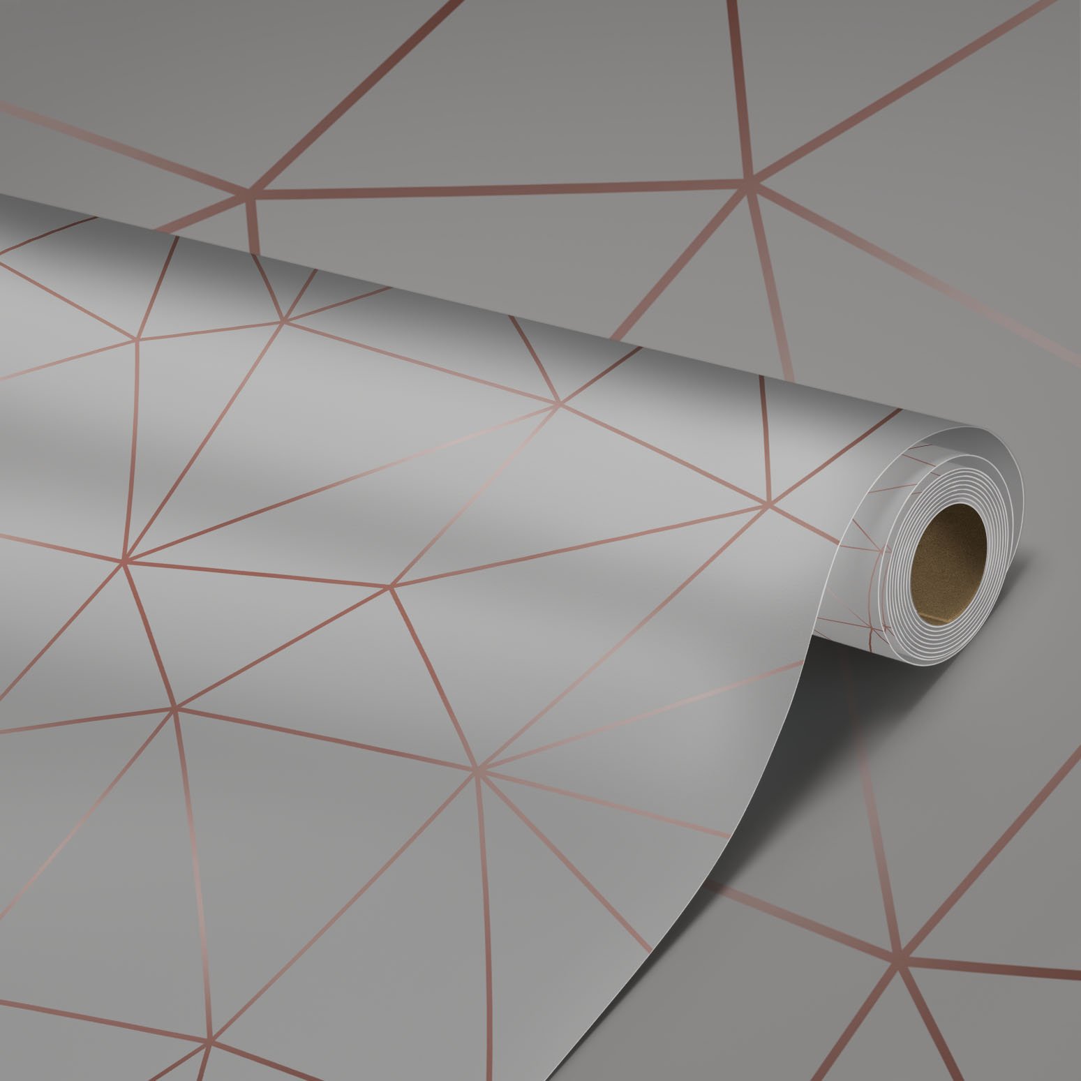 Papel de Parede Adesivo Cinza Rosé Liso Lavável Sala 18m | MadeiraMadeira