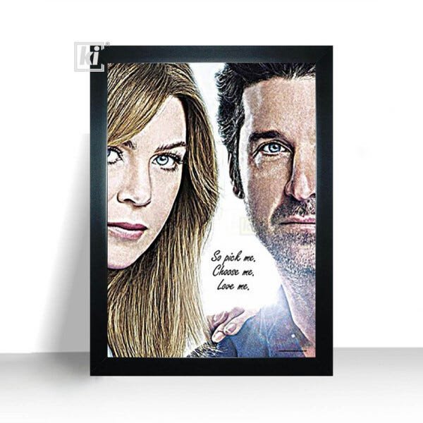 Quadro Série Grey's Anatomy Meredith e Derek moldura 44x32cm ...