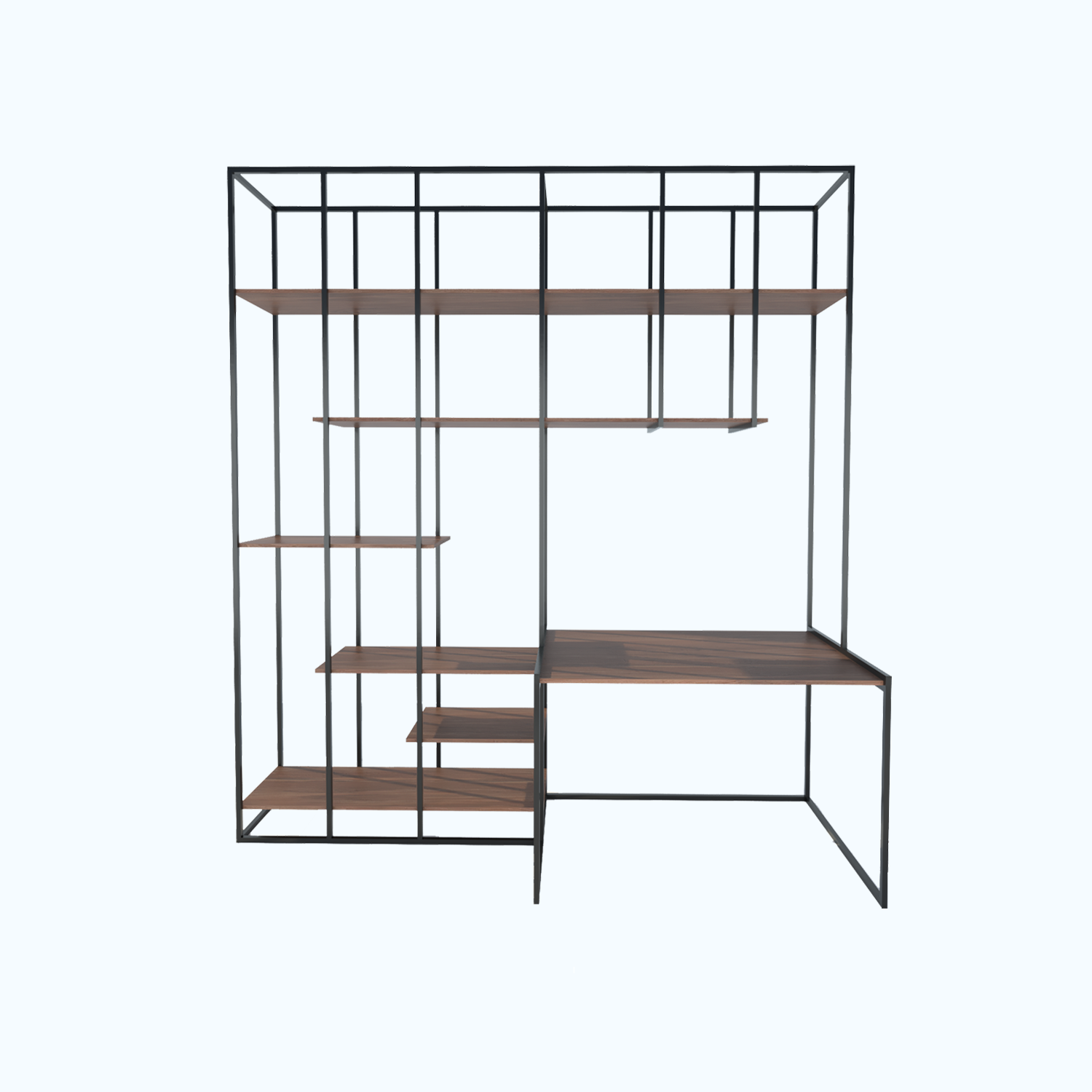 Estante Moderna Estilo Industrial Home Office Atmosphere 250x40x250 Cor ...
