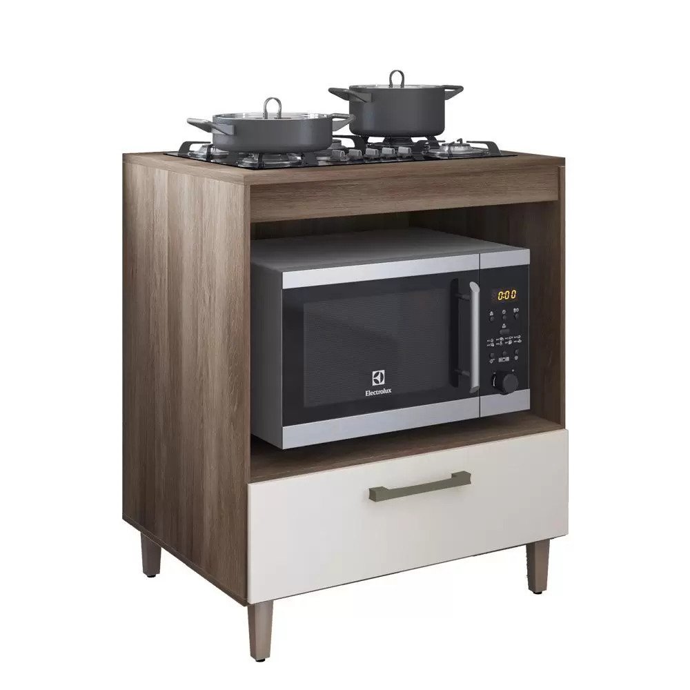 Balcão Cooktop e Forno 04 Bocas Com Pé Jade - Móveis Paraná Moveis ...