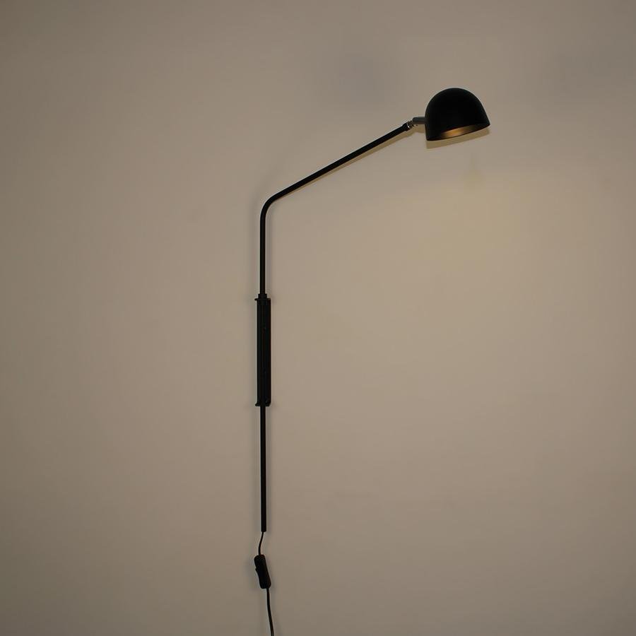 Arandela Cúpula Articulado 54x37cm Alumínio Preto AR1886 | MadeiraMadeira