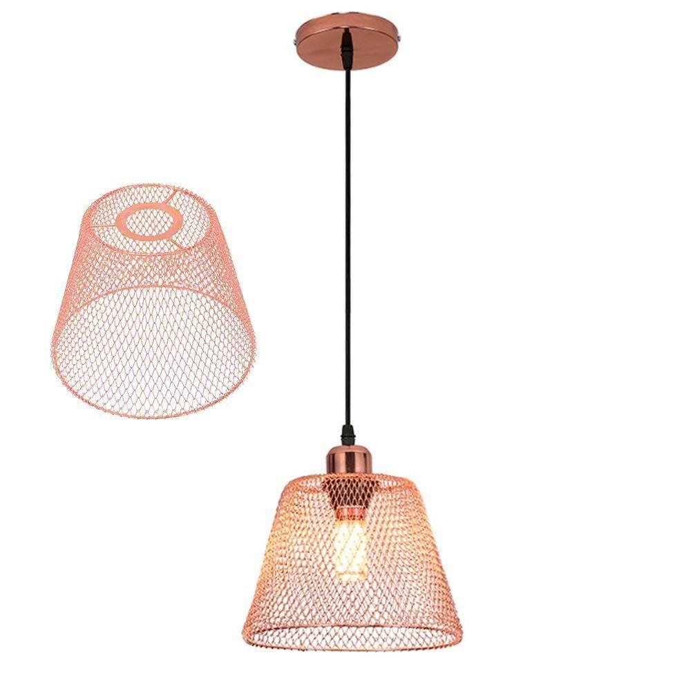 Lustre Abajur Cupula Pendente Aramado Metal Teto Decoraçao | MadeiraMadeira