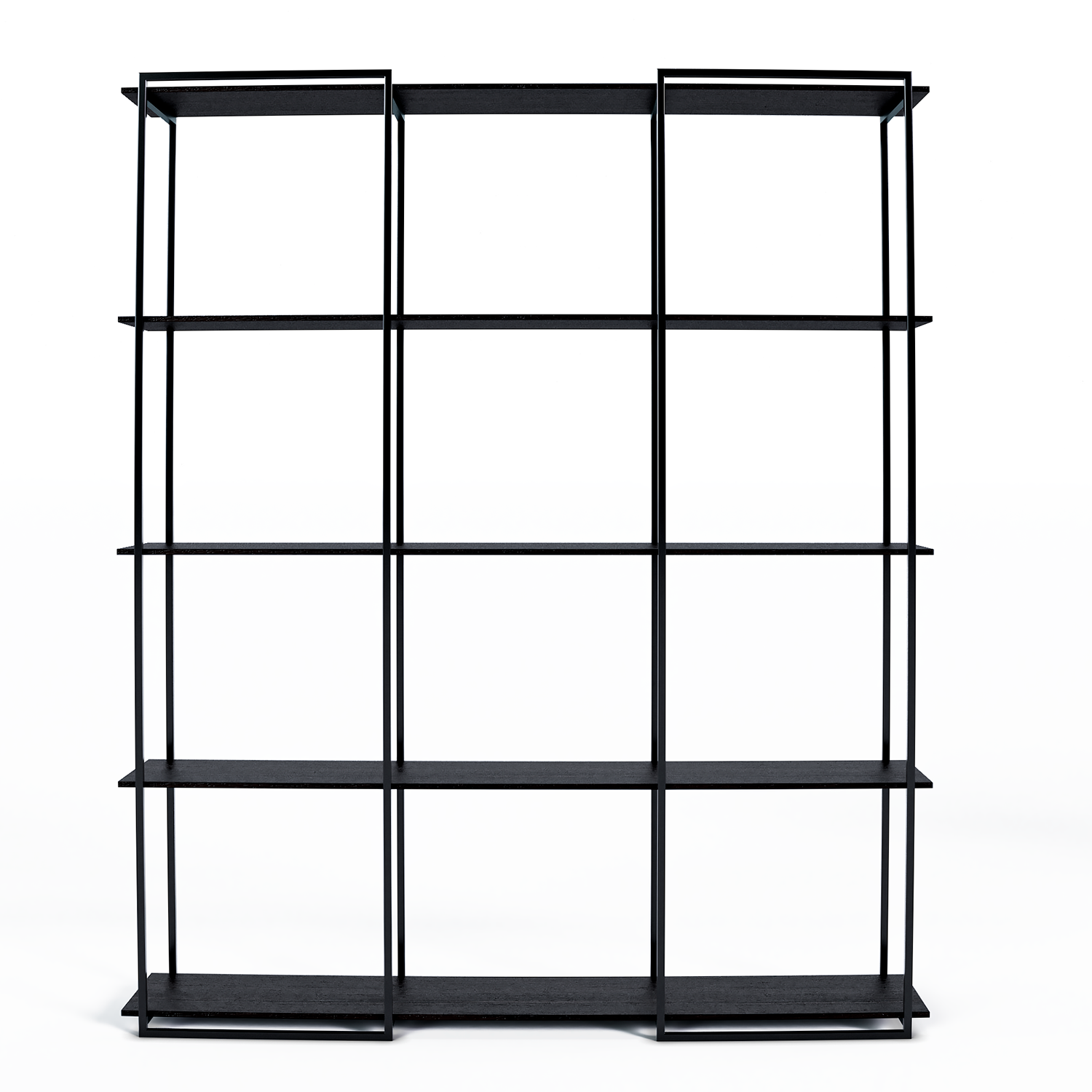Estante Moderna Estilo Industrial Evidence 150x40x250 Cor mdf Preto ...