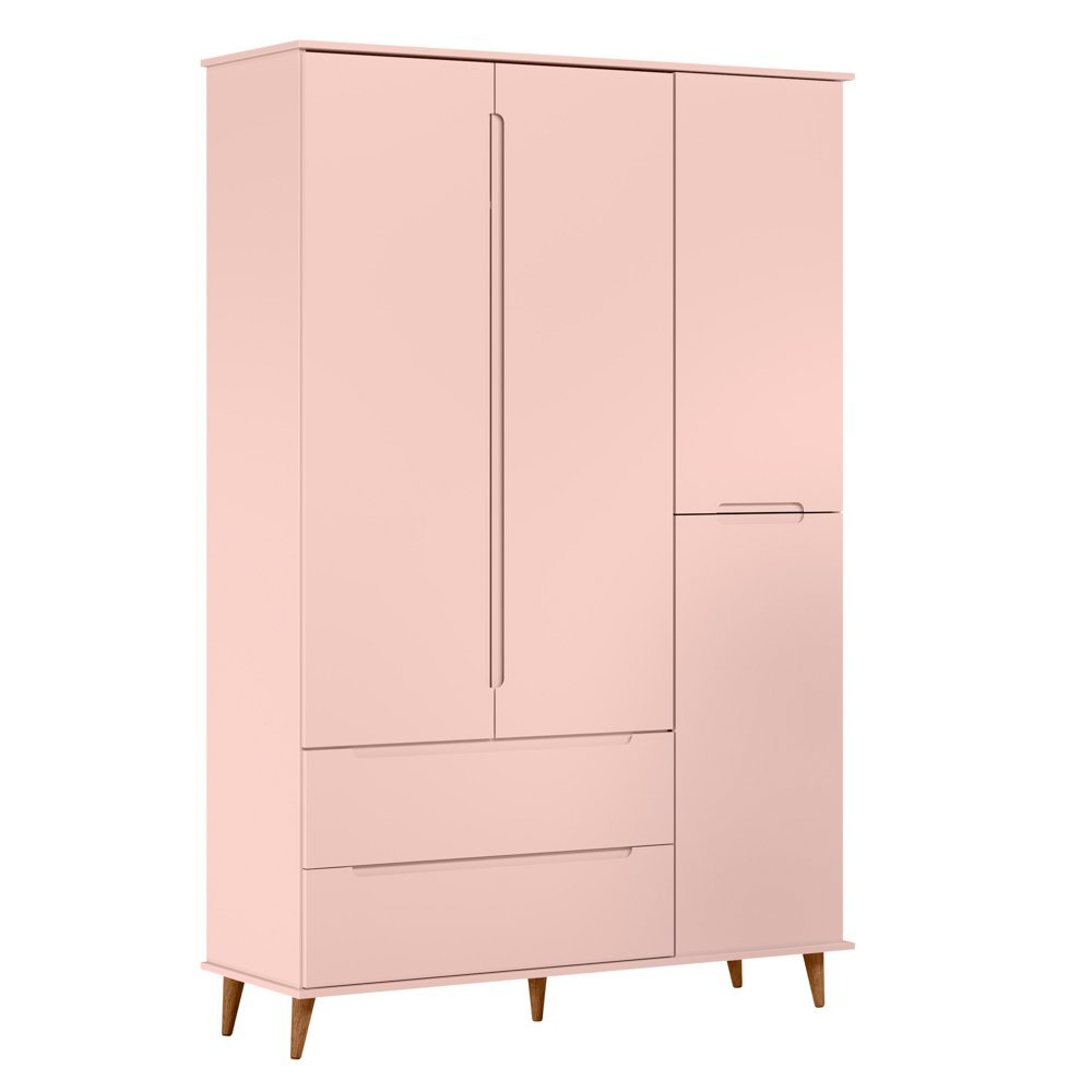 Guarda Roupa Infantil Retrô 4 Portas Linne P14 Rosa - Mpozenato ...