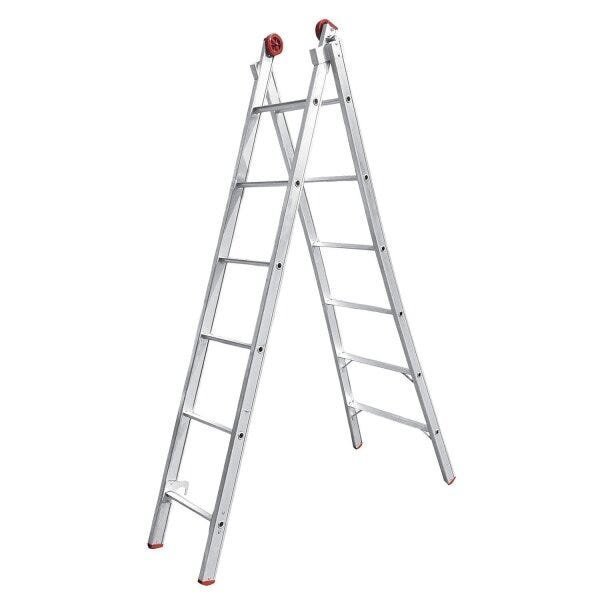 Escada de Alumínio Extensiva Dupla 2x6 Worker | MadeiraMadeira