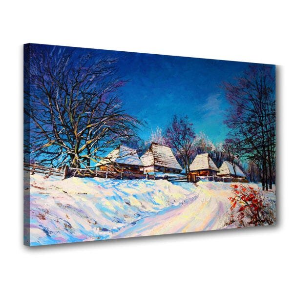 Quadro Decorativo Paisagem Cabana Natureza 1180 | MadeiraMadeira