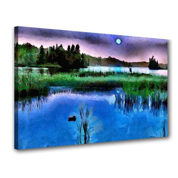 Quadro Decorativo Paisagem Lagoa Azul 1159 | MadeiraMadeira