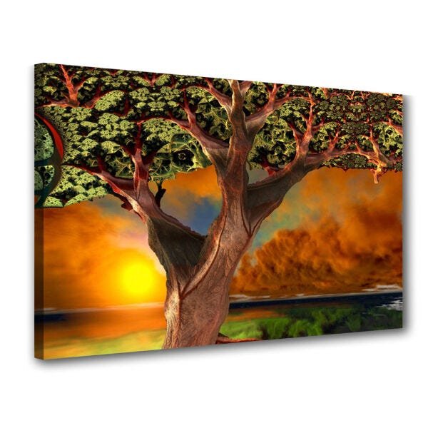 Quadro Decorativo Paisagem Arvore Da Vida 1301 | MadeiraMadeira