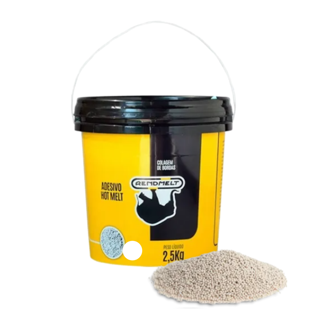 COLA GRANULADA HOTMELT 1808 BRANCA BALDE 2,5KG RENDMELT | MadeiraMadeira