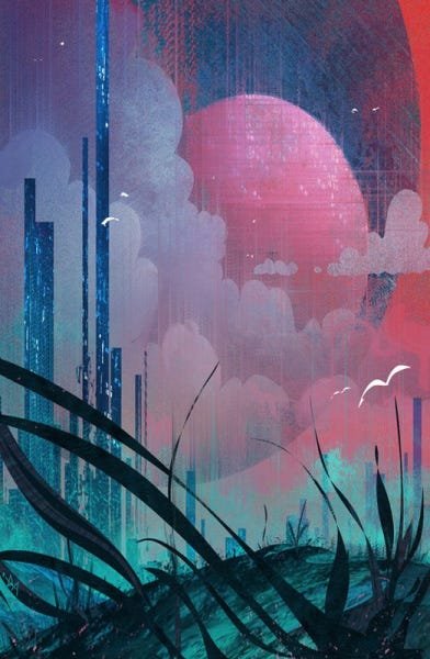 Quadro Decorativo Paisagem Cidade Futuro 1469 | MadeiraMadeira