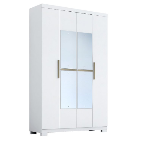 Guarda Roupa C/Espelho Olívia 4pts Branco ACP Móveis 100%MDF ...
