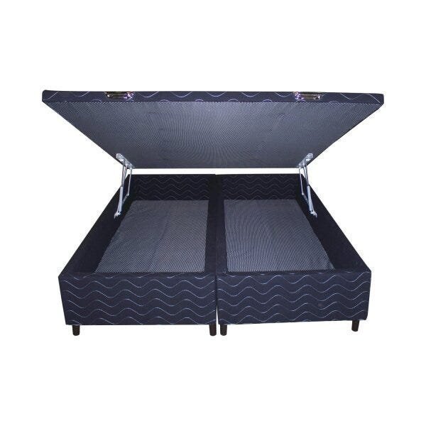 Base Box Casal 47x158x198x com Baú Poliéster | MadeiraMadeira