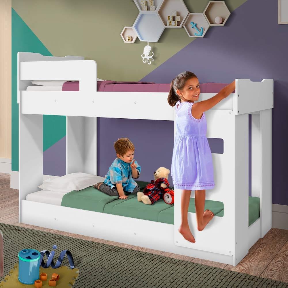 Beliche Infantil Solteiro Montessoriana Branca Eloá Framar | MadeiraMadeira