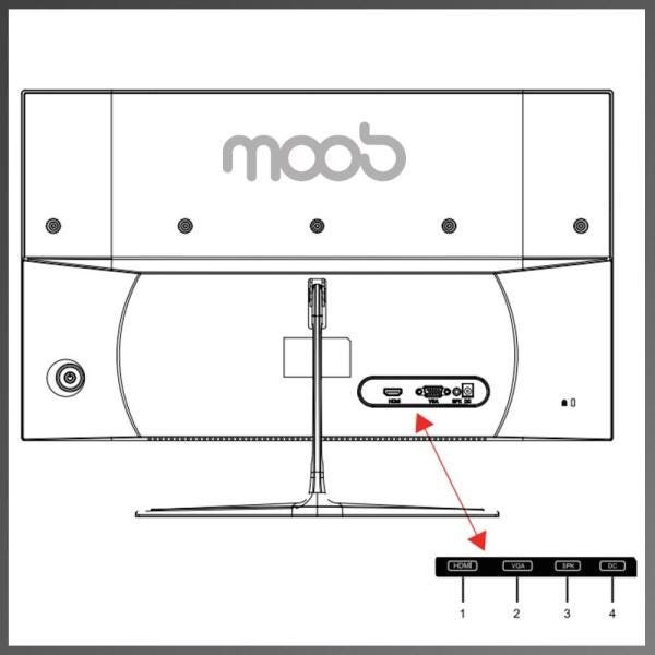 Monitor Gamer 75Hz LED 24 Polegadas Moob Full Hd Widescreen Entrada ...