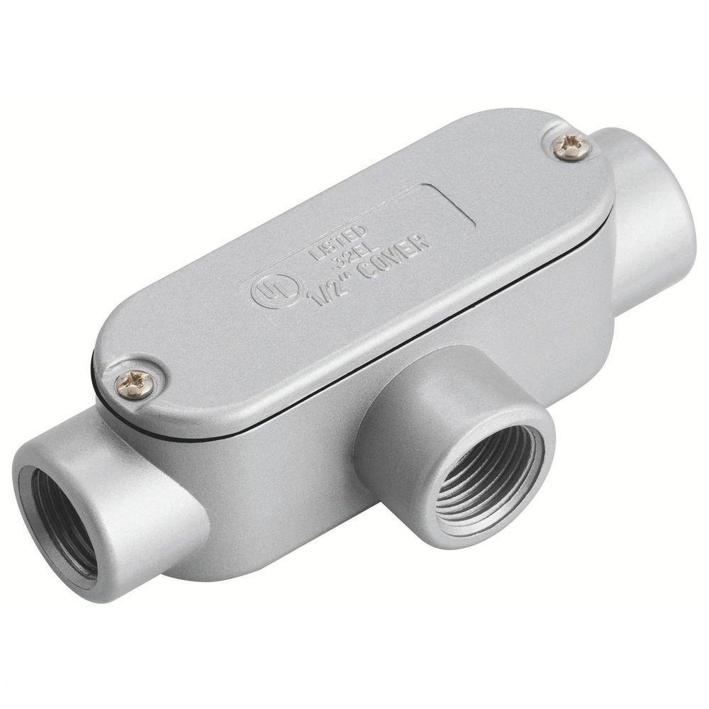 Condulete Fixo Ovalado 1/2" Tipo "t" - com Tampa / Rosca Bsp / com ...
