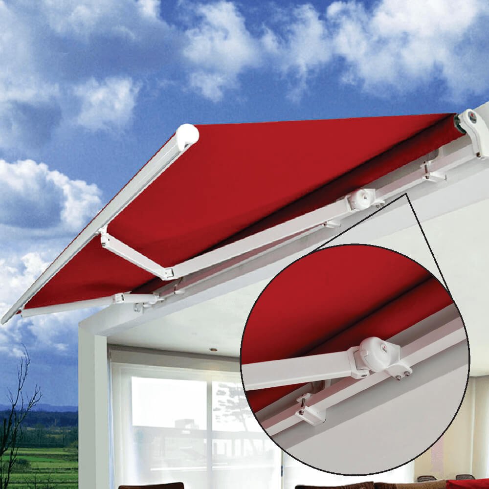 Toldo Articulado - 3,00m x 3,00m - Lona PVC Azul Reno | MadeiraMadeira