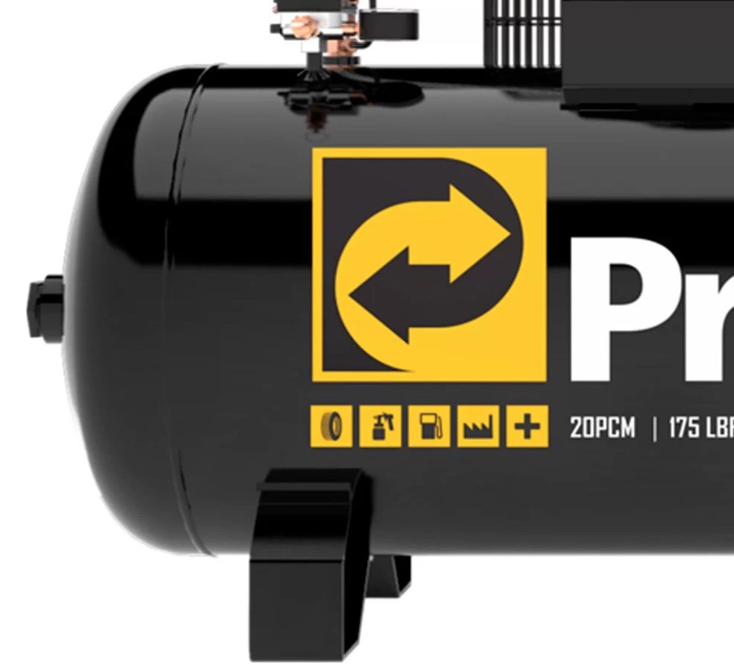 Compressor Ar Pressure STORM 600HP 20 PCM 175psi 200 litros 5Hp ...