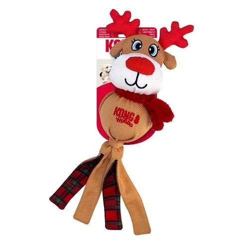 Pelúcia Wubba Natal Tecido Balístico Kong Holiday com Apito para Cães ...