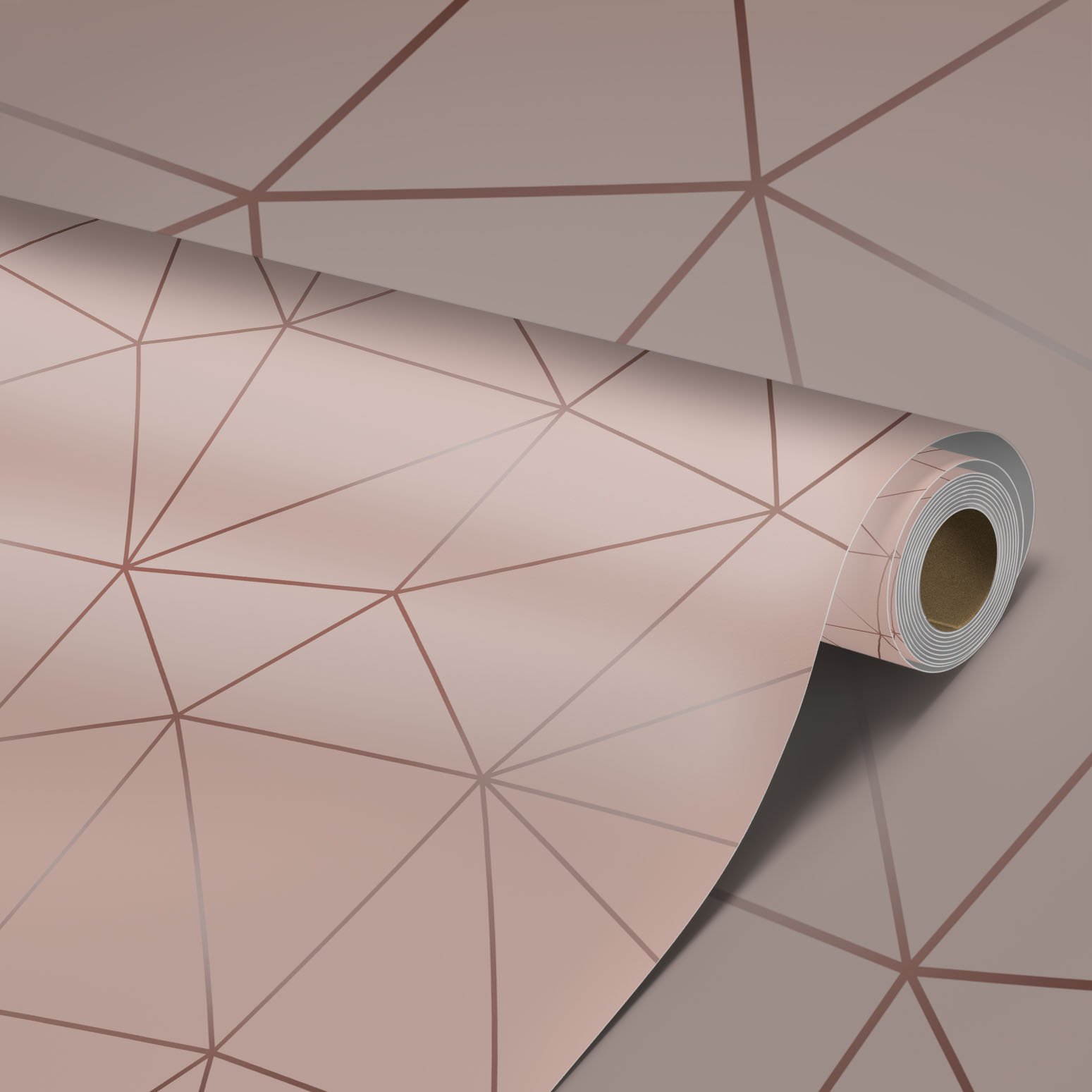 Papel de Parede Adesivo Rosa Bebê Geométrico Rosé Liso 3m | MadeiraMadeira