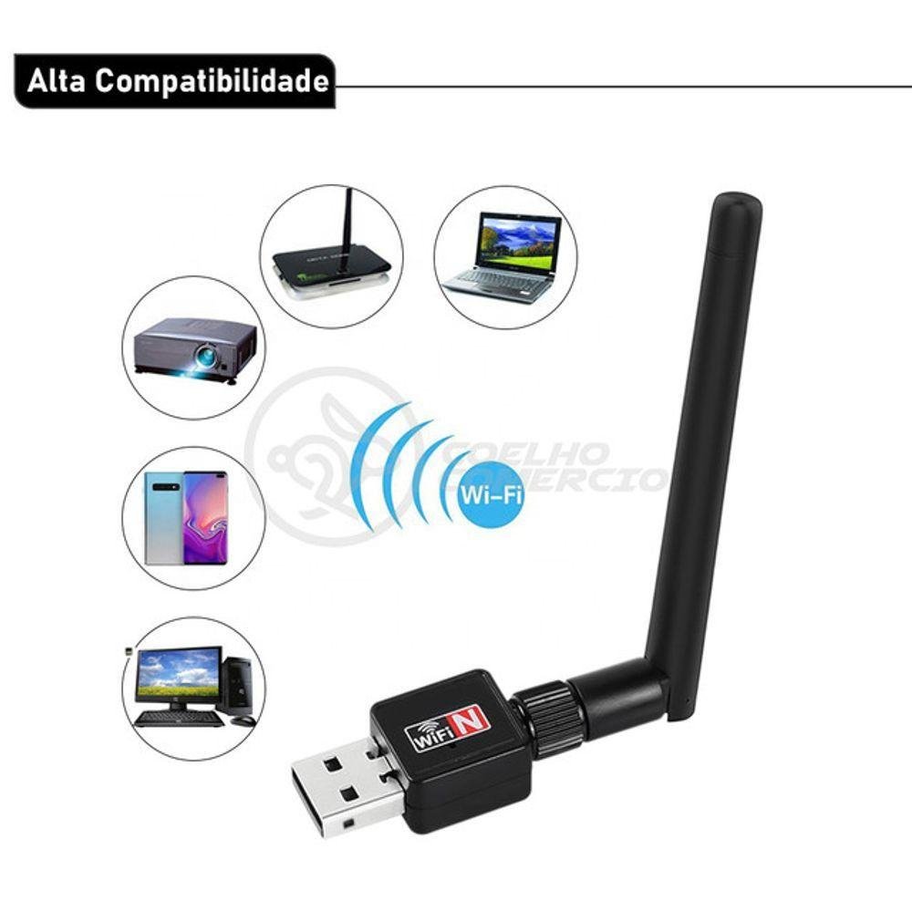 Antena Usb 2.0 Receptor de Wifi Wireless 1200mbps | MadeiraMadeira