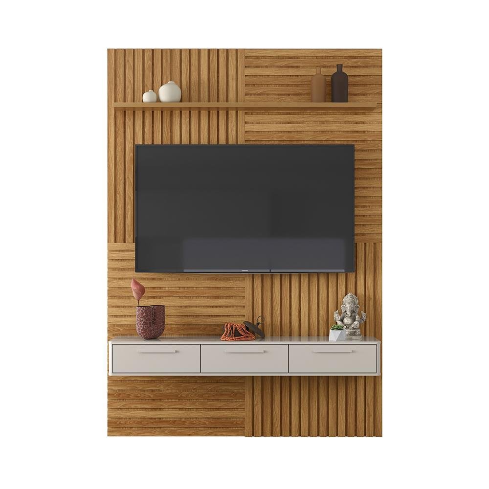 Painel Ripado Tv Até 70 Polegadas Com 3 Portas 1,77m Sierra Lukaliam ...