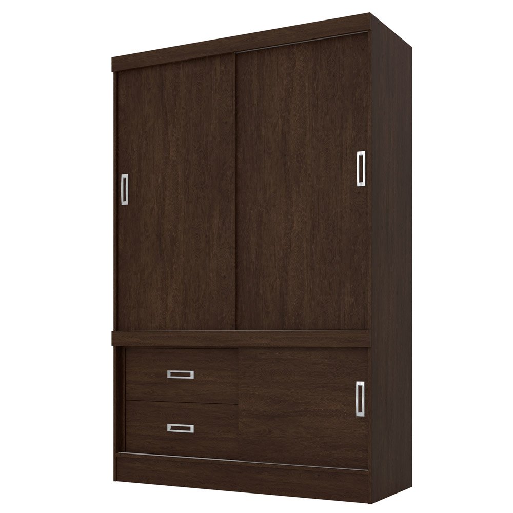 Guarda Roupa 3 Portas 2 Gavetas Estilo II D02 Ebano Touch - Mpozenato ...