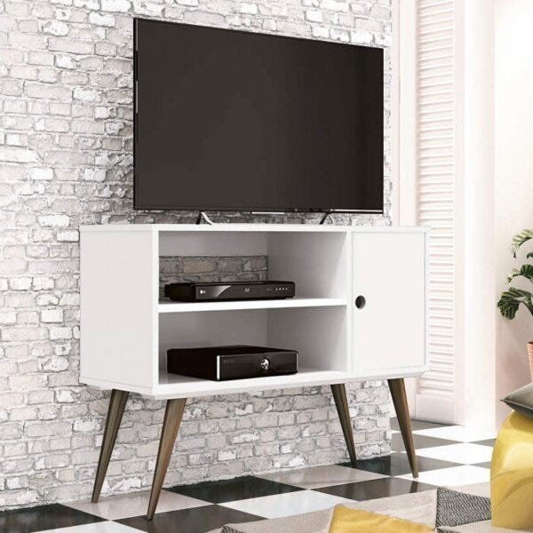 Rack para TV até 32 Polegadas 1 Porta Reale Retrô EDN Móveis ...