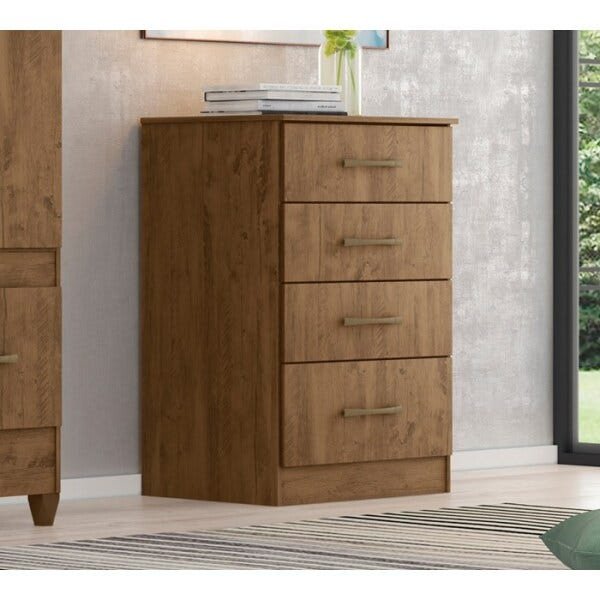Cômoda 04 Gavetas MS913 Castanho Wood Moval | MadeiraMadeira