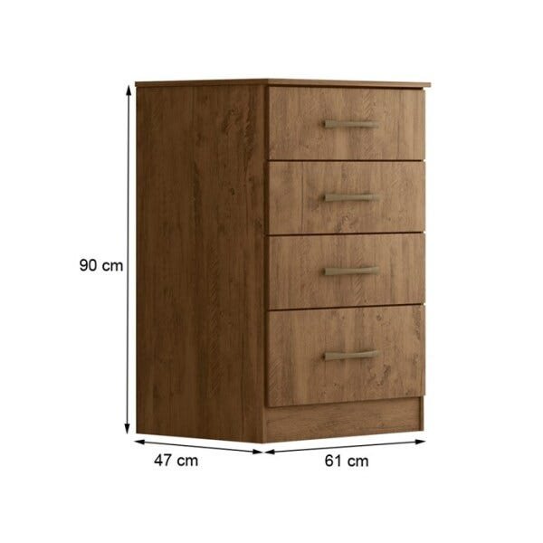 Cômoda 04 Gavetas MS913 Castanho Wood Moval | MadeiraMadeira