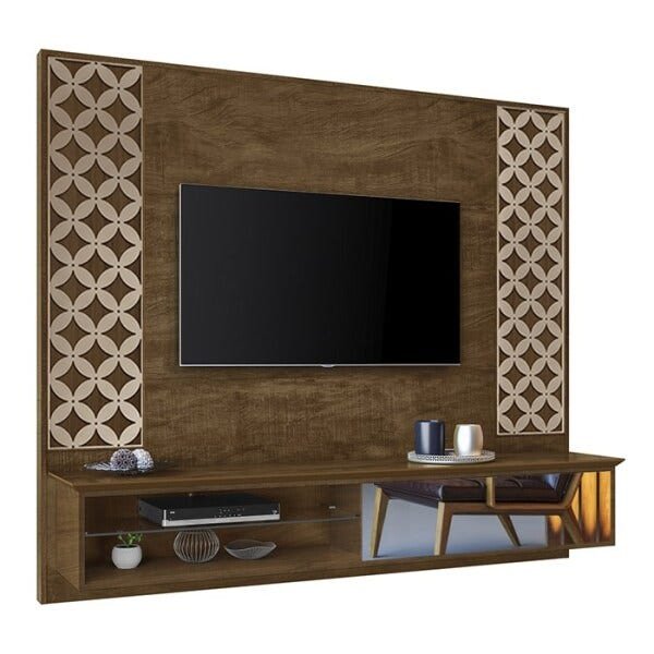 Painel Bancada para TV até 55 Polegadas Roma Malbec Off White Lpa ...